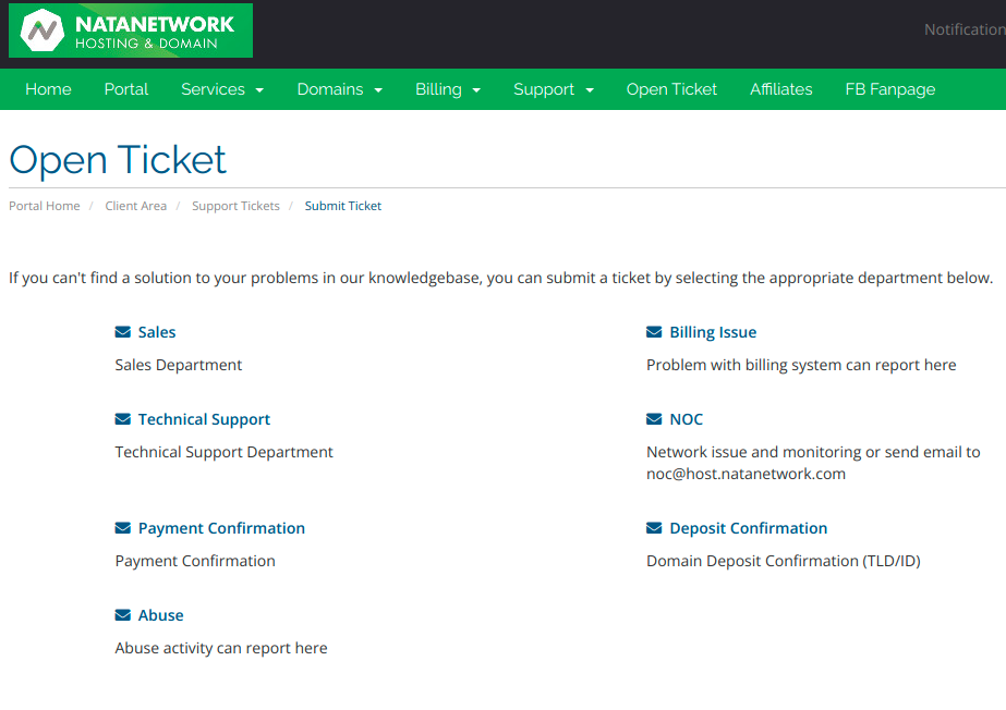 Bagaimana cara open ticket di NATANETWORK - Knowledgebase - NATANETWORK ...
